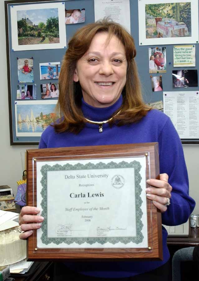 Staff Council's Employee of the Month for 2006 - Delta State University