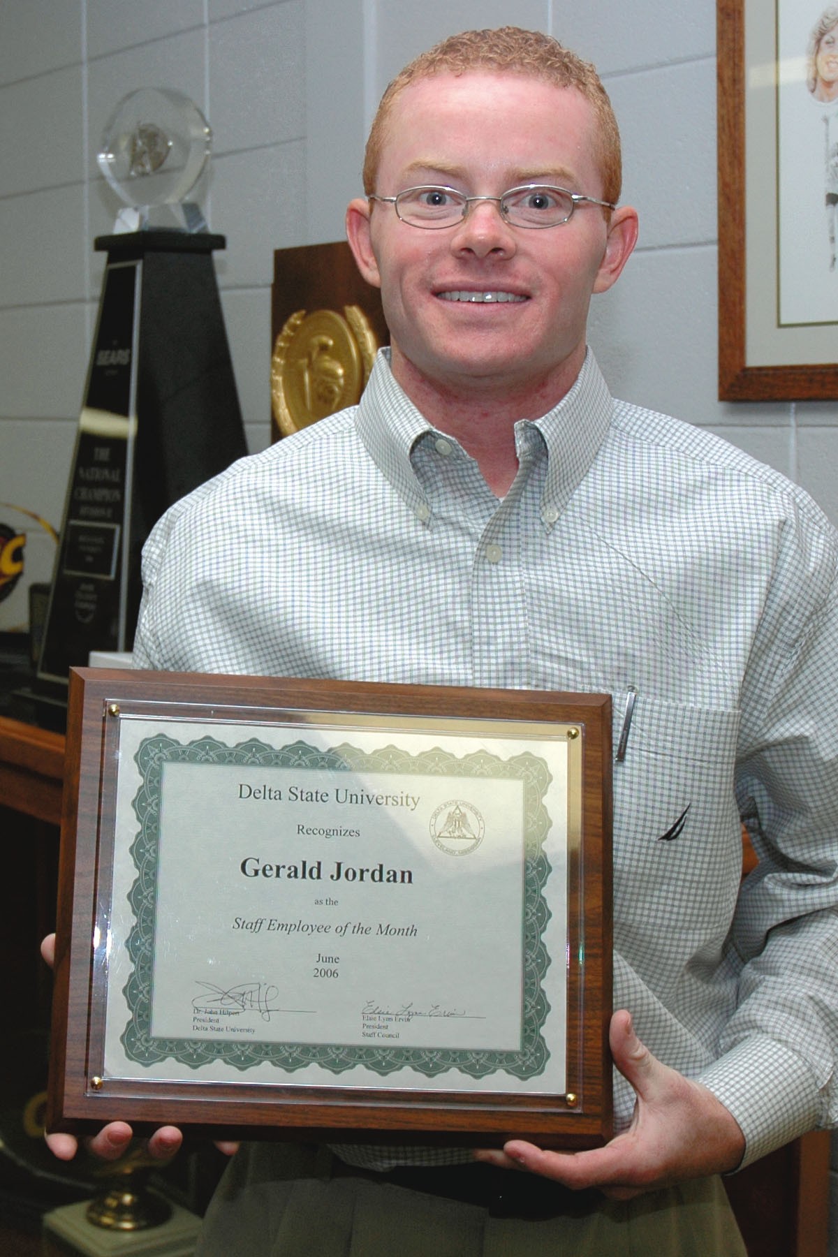 Staff Council's Employee of the Month for 2006 - Delta State University
