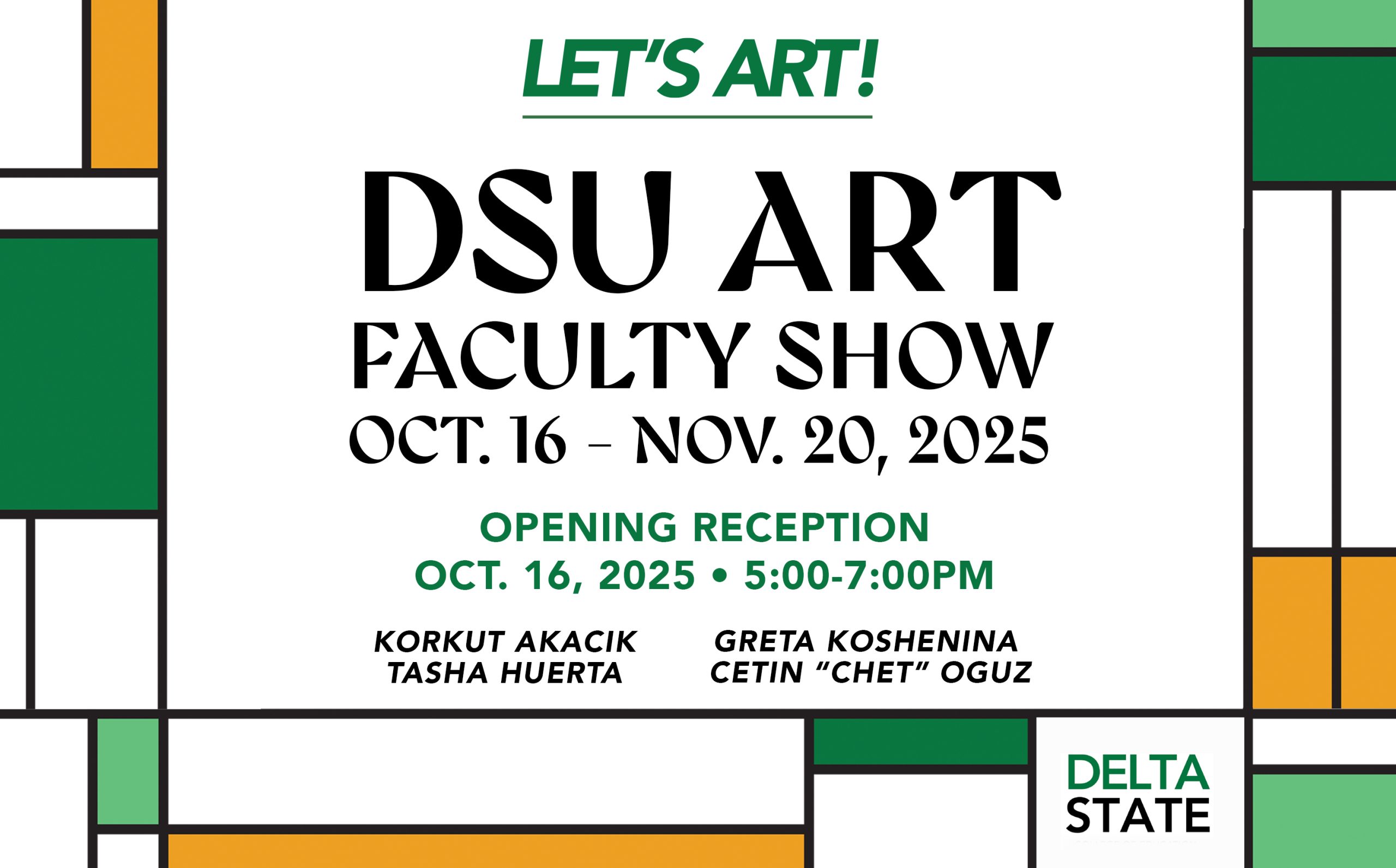 DSU_ArtFacultyShow2025_marquee (1) - Wright Center Art Gallery